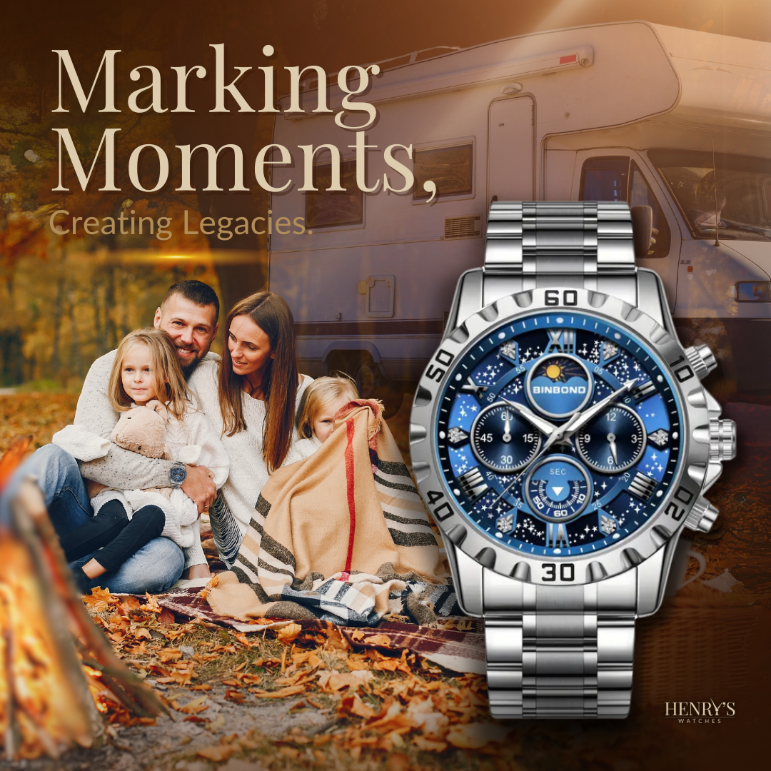 Luxury Chronograph Watch with Metal Band – Henry's Watches
