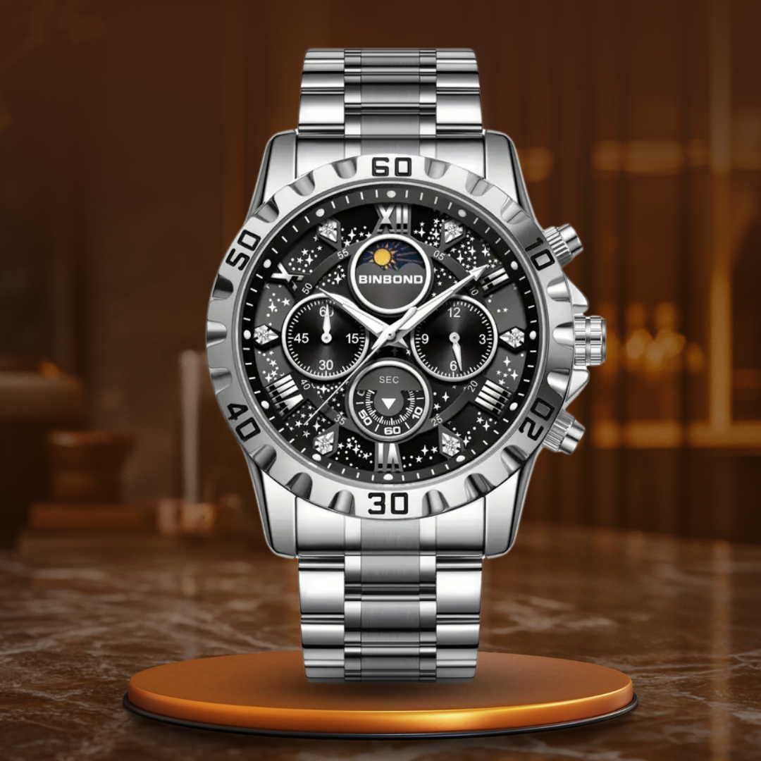 Luxury Chronograph Watch with Metal Band – Henry's Watches