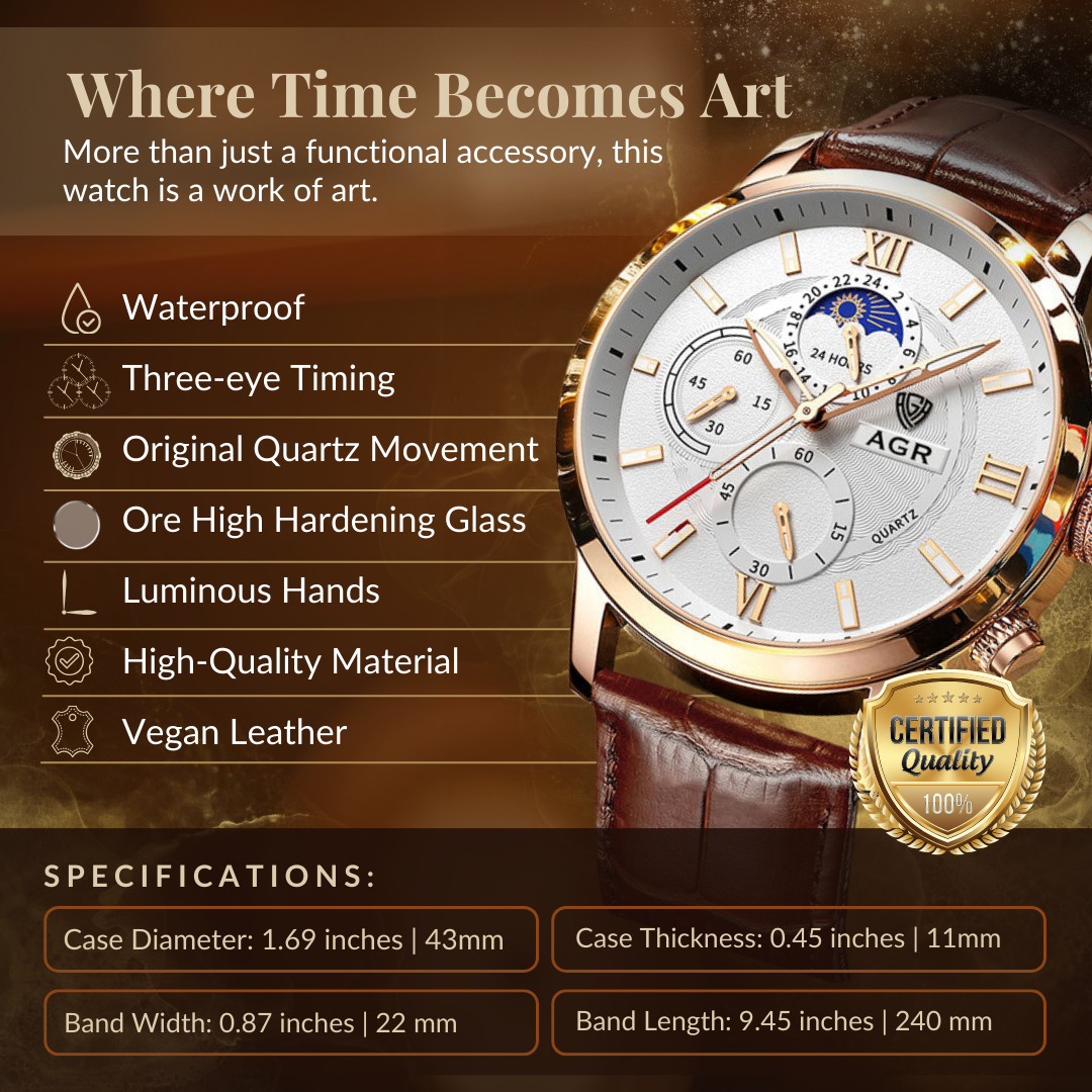 Luxury Leather Quartz Watch – Henry's Watches