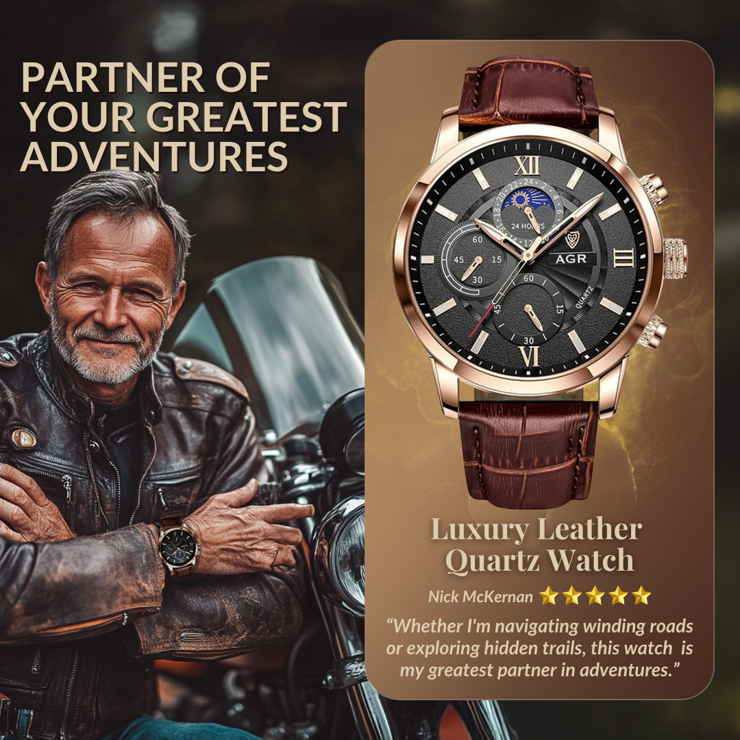 Luxury Leather Quartz Watch – Henry's Watches