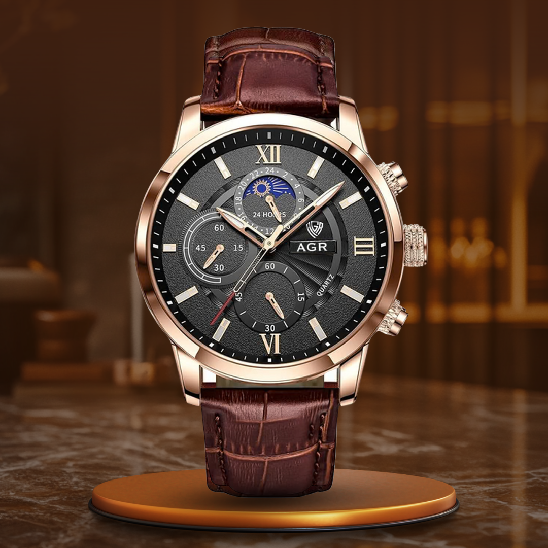 Luxury Leather Quartz Watch – Henry's Watches