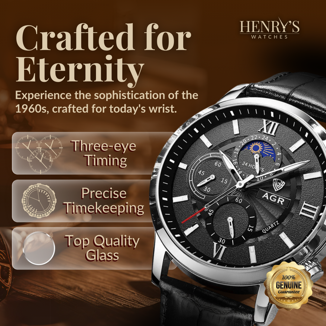 Luxury Leather Quartz Watch – Henry's Watches