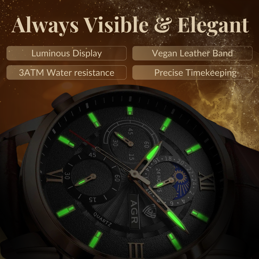 Luxury Leather Quartz Watch – Henry's Watches
