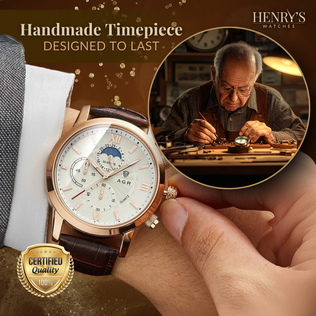 Luxury Leather Quartz Watch – Henry's Watches