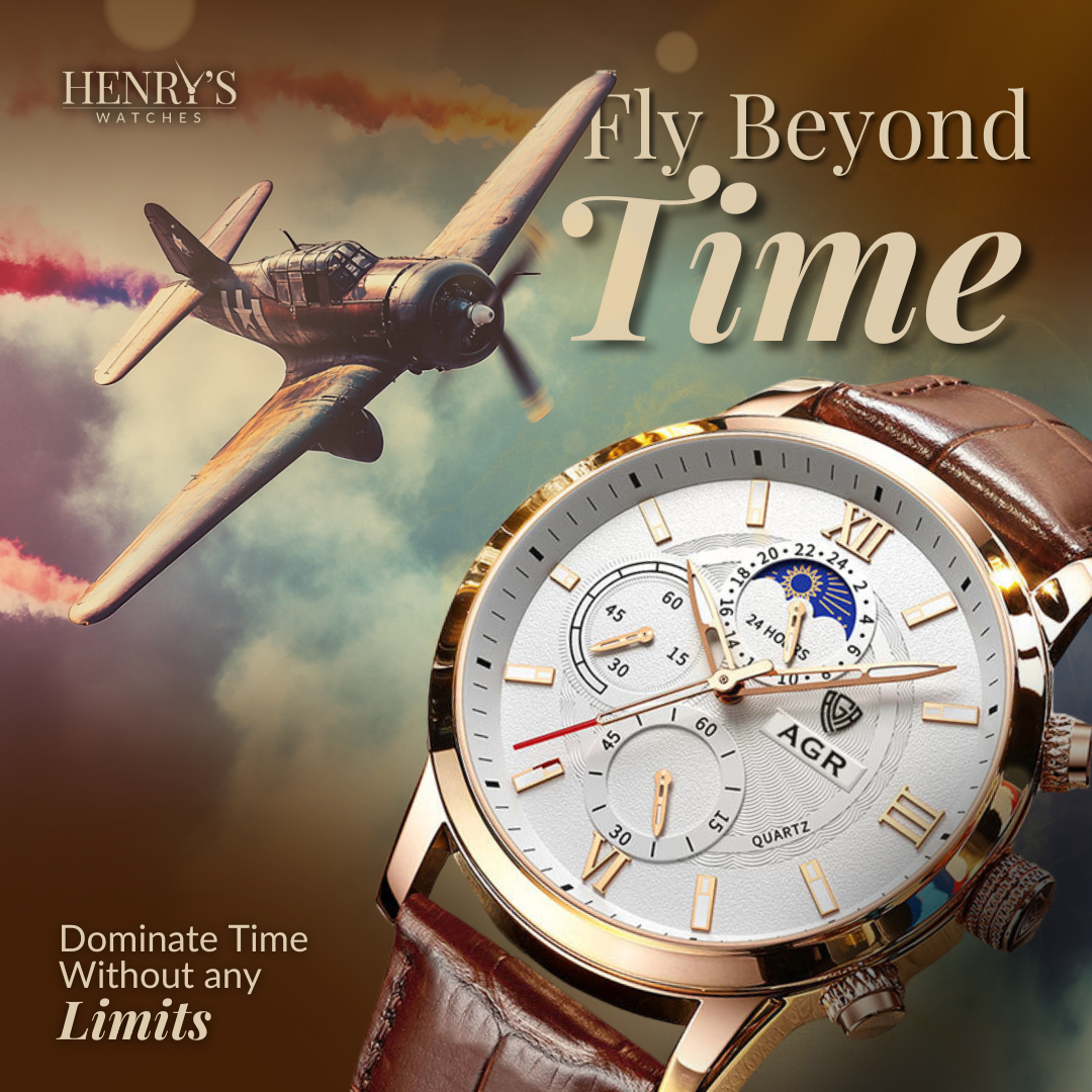 Luxury Leather Quartz Watch – Henry's Watches