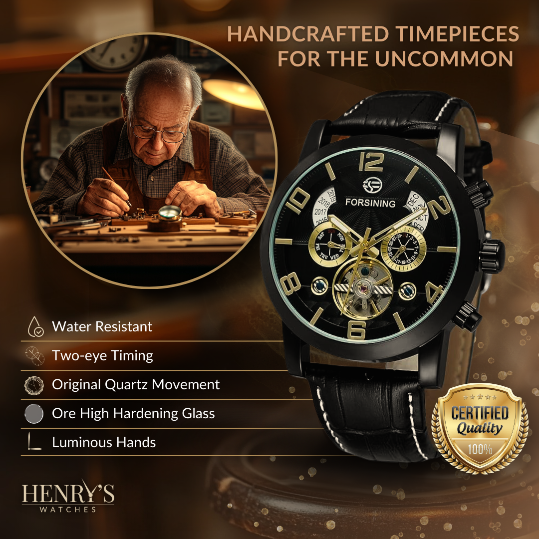 Luxury Tourbillon Automatic Mechanical Watch – Henry's Watches