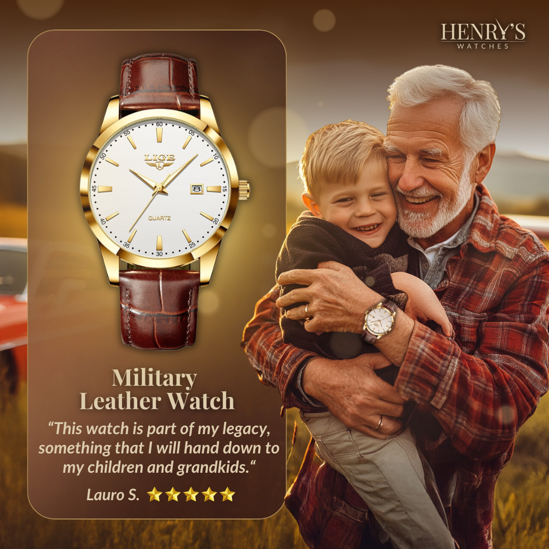 Military Leather Watch – Henry's Watches