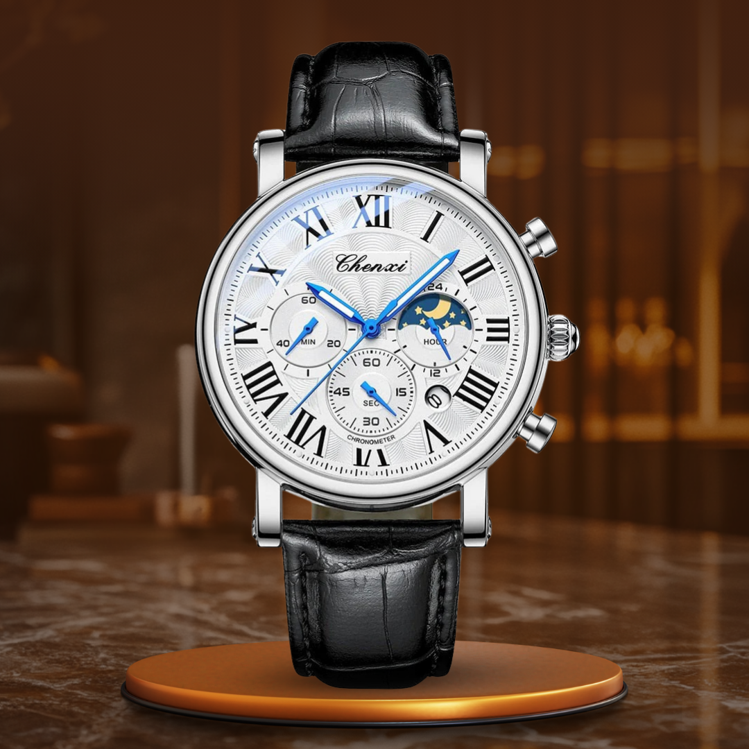 Luxury Leather Strap Quartz Watch – Henry's Watches